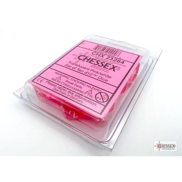 CHX 23284 Translucent Pink/white Ten d10 Set | Woolworths