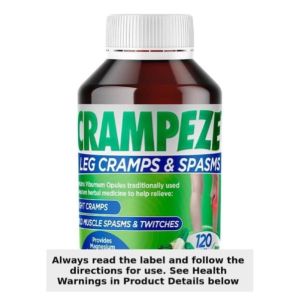 Crampeze Night Cramps for Leg Cramps & Spasms 120 Hard Capsules ...