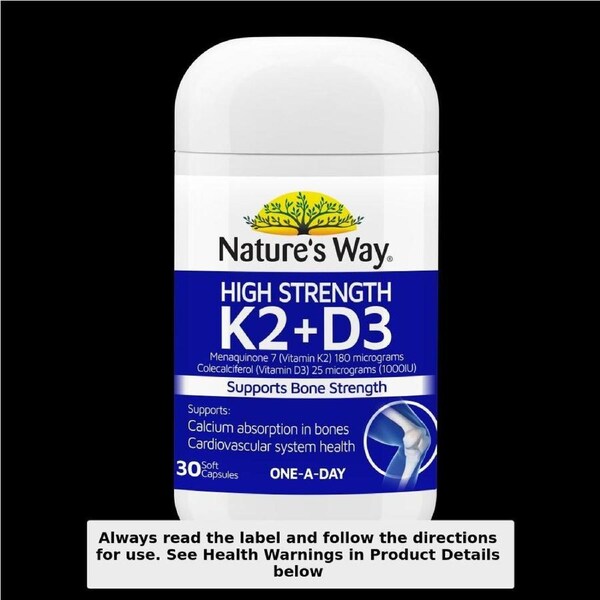 Natures Way Vitamin K2+D3 30 Capsules | Woolworths