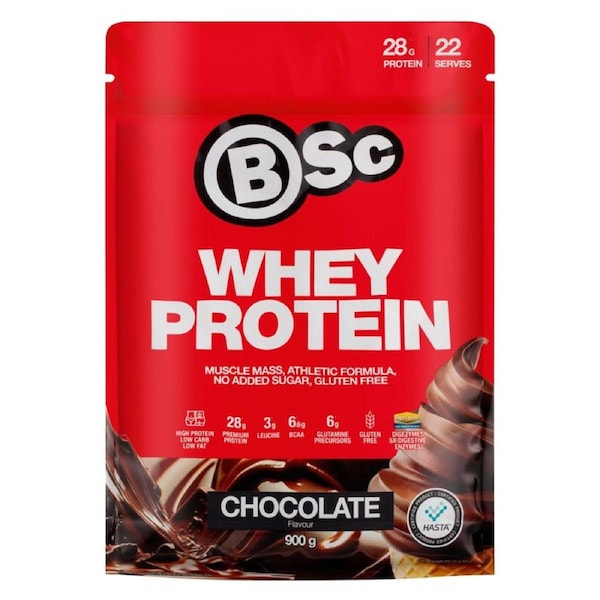 BSc Whey Protein Powder Chocolate 900g | Woolworths