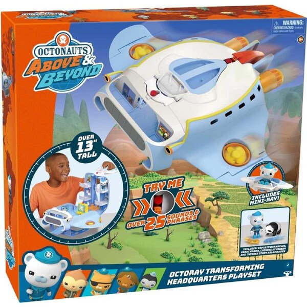 Moose Octonauts Above & Beyond Octoray Transforming HQ Playset Age 3 ...