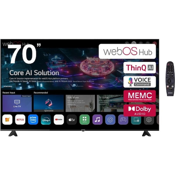 AIWA 70" 4K UHD WebOS Hub TV with Magic Remote | Woolworths