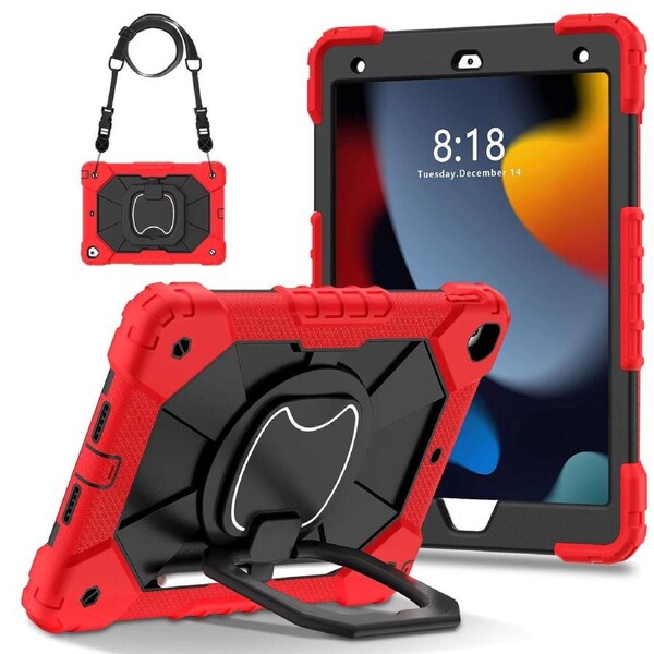 For iPad 9th Gen 10.2" Case Kids Heavy Duty Shockproof Cover - Red ...