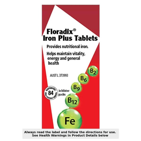 Floradix Iron Plus 84 Tablets | Woolworths