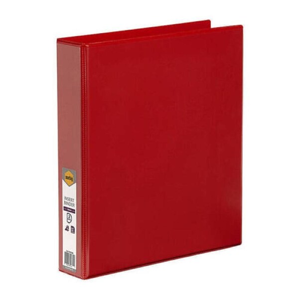 Marbig Clearview Insert Binder A4 38mm 2D Red | Woolworths