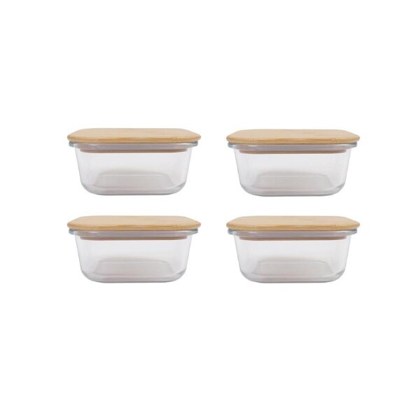 4 pk Bamboo Food Container - Medium | Woolworths