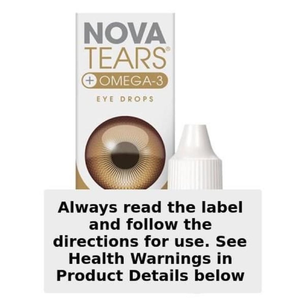 Nova Tears + Omega3 Lubricating Eye Drops 3ml | Woolworths