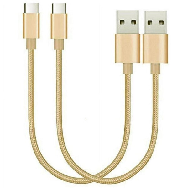 2 Pack 20cm Short Data Transfer Charger Charging USB Type C Phone ...