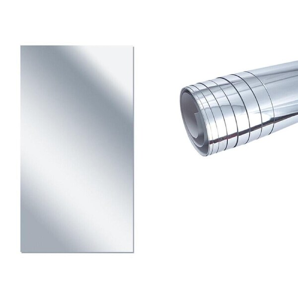 Self Adhesive 2M Large Mirror Wall Sticker Roll Bathroom Room DIY Decor ...