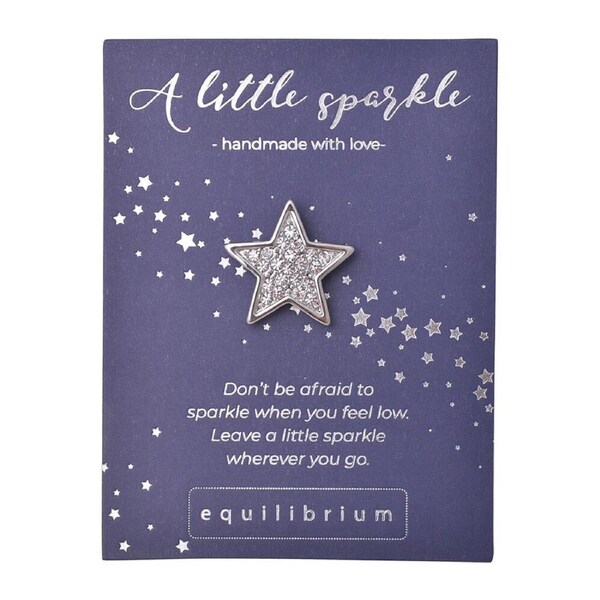 Gibson Gifts Equilibrium Silver Pin/Brooch A Little Sparkle Women ...