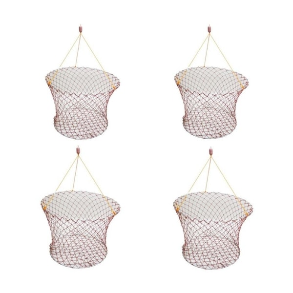 4 X Heavy Duty Double Ring Crayfish Nets/Traps with Mesh Base | Woolworths