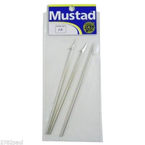 3 x Mustad 455D 1 Barb Fishing Spear Heads - 132mm Replacement Spear ...