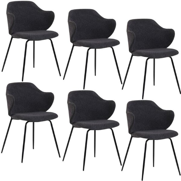 Set of 6 Dining Chairs in Graphite | Woolworths