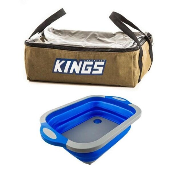 Adventure Kings Clear Top Canvas Bag Storage + Collapsible Sink ...