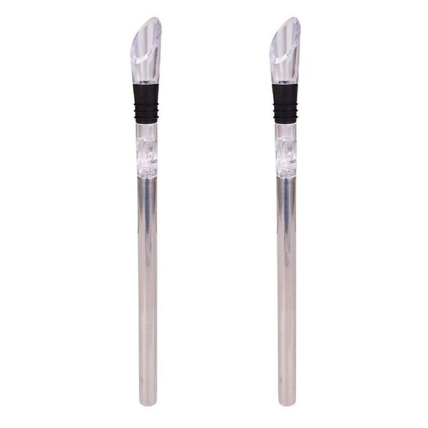 2PK Bartender Stainless Steel Wine Chill Stick Rod Pourer Chiller ...