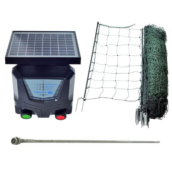 Nemtek 50m Sheep, Goat, Calf Netting and 3km Electric Fence Solar ...