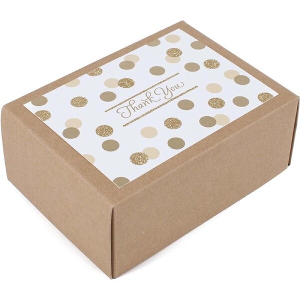 Hallmark Thank You Cards, Gold Foil and Glitter Dots (40 Thank You ...