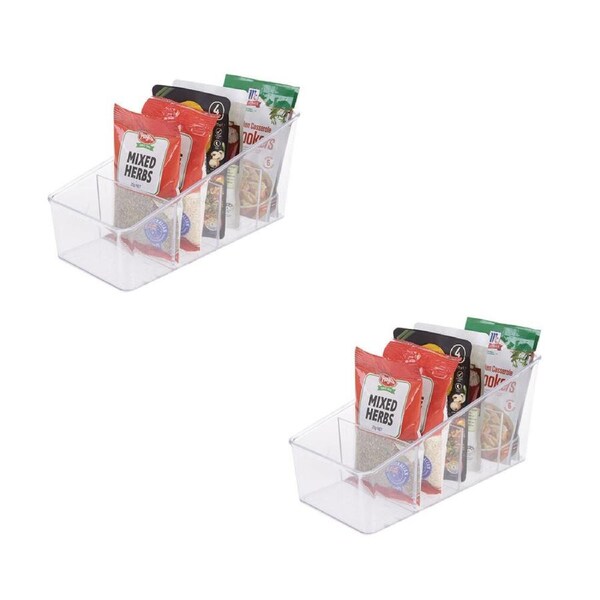 2PK D.line 4 Compartment Fridge/Pantry Packet Storage Organiser 26 ...