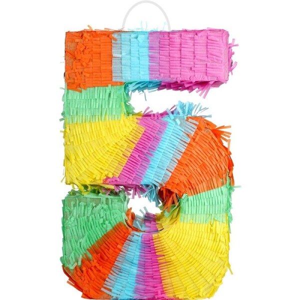 Rainbow Number 5 Pinata | Woolworths