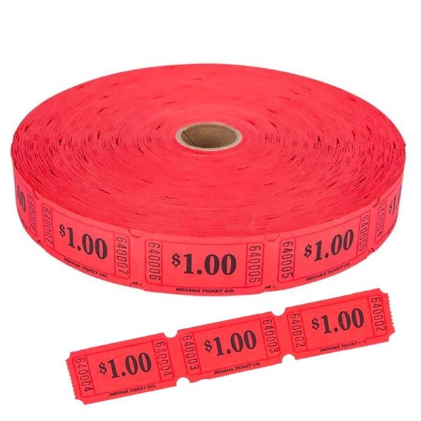 $1.00 Single Ticket Roll Red (2000 Tickets) | Woolworths