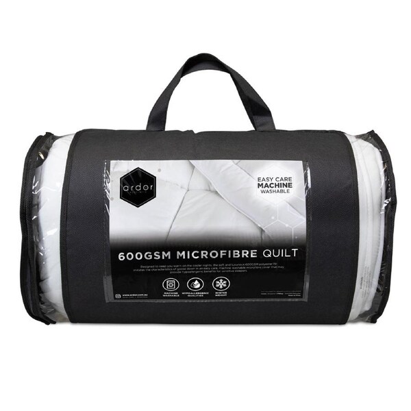 Ardor Washable Hypoallergenic Microfibre Sleep Quilt/Doona 600GSM Queen ...