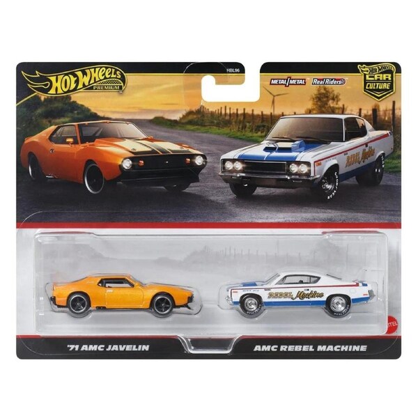 Hot Wheels Premium Car Culture 1971 AMC Javelin and AMC Rebel Machine ...