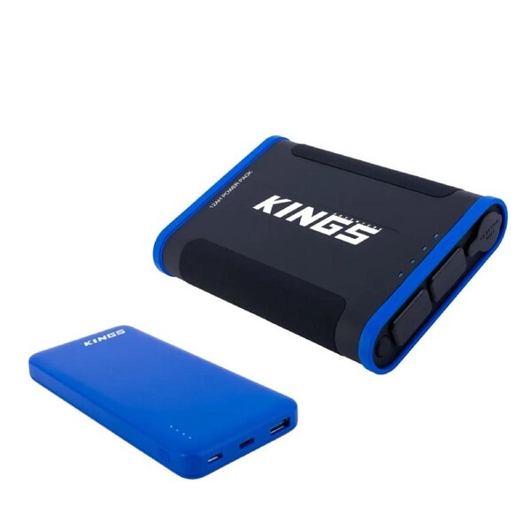Kings 12AH Lithium Portable Power Pack + Blue 10000mAh Lithium Power ...