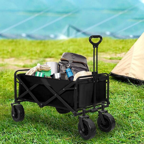 Lambu Garden Camping Trolley Outdoor Garden Wagon Cart Folding Heavy ...