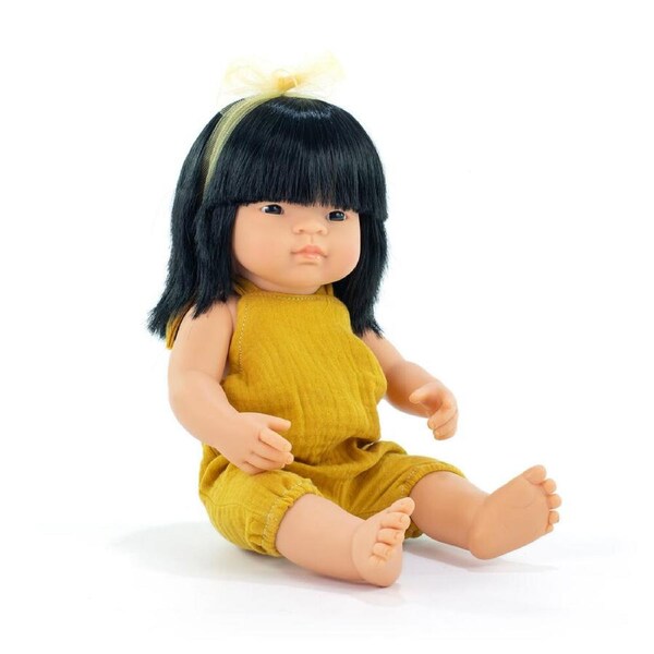Miniland MF&M Baby Doll Asian Girl 38cm Kids/Children Cuddle Play Toy ...