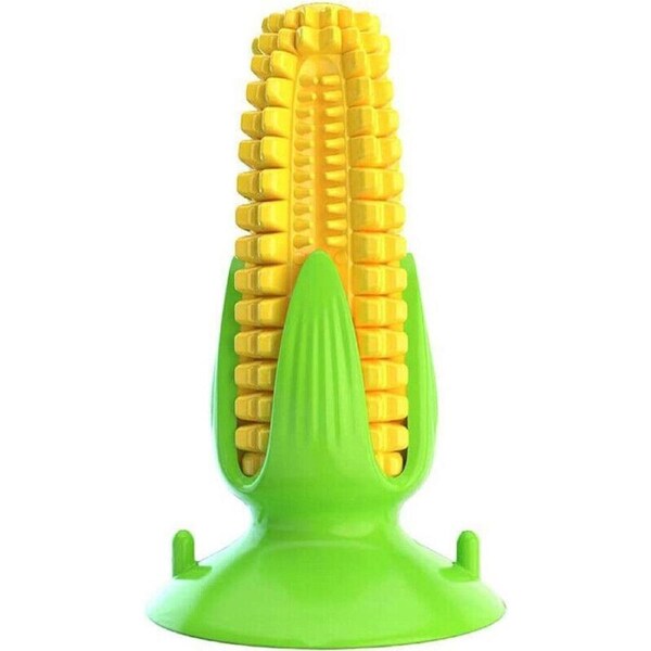Dog Corn Chew Toy with Suction Base for Teeth Cleaning and Molar ...