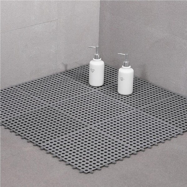 Bathroom Mat 30 X 30cm Prevent Slipping Spliced Comfortable Indoor Bath ...