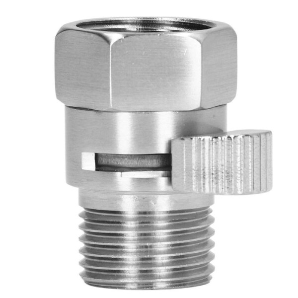 G1/2 Shower Head Sprayer Valve Brass Shut Off Valve Silver Water ...