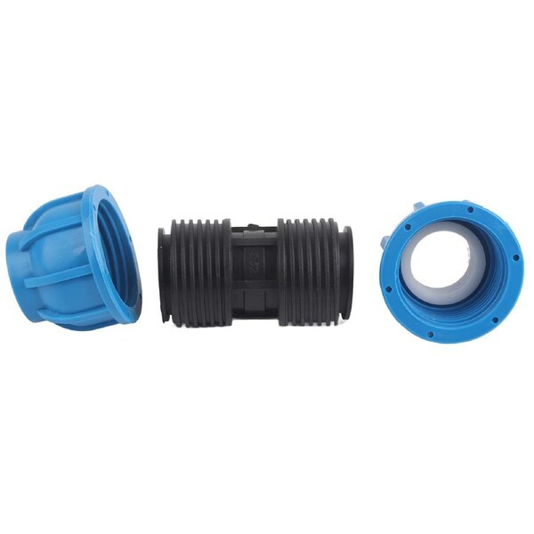 4Pcs PE Plastic 32mm to 32mm Straight Connector Water Pipe Adapter ...