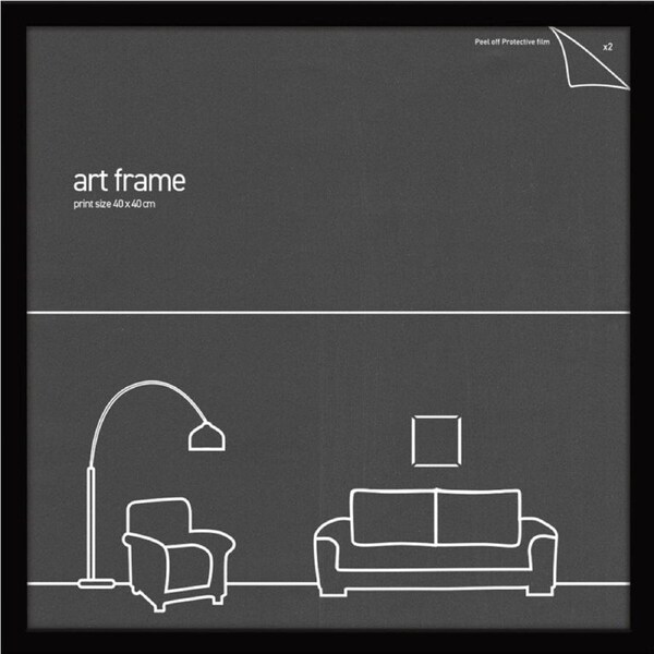 40x40 Frame Black With Mat | Woolworths