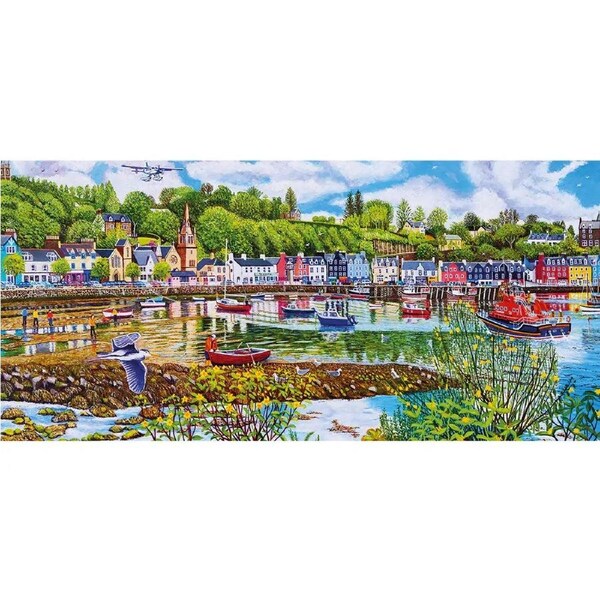 Gibsons - Low Tide At Tobermory Panoramic Puzzle 636pc | Woolworths