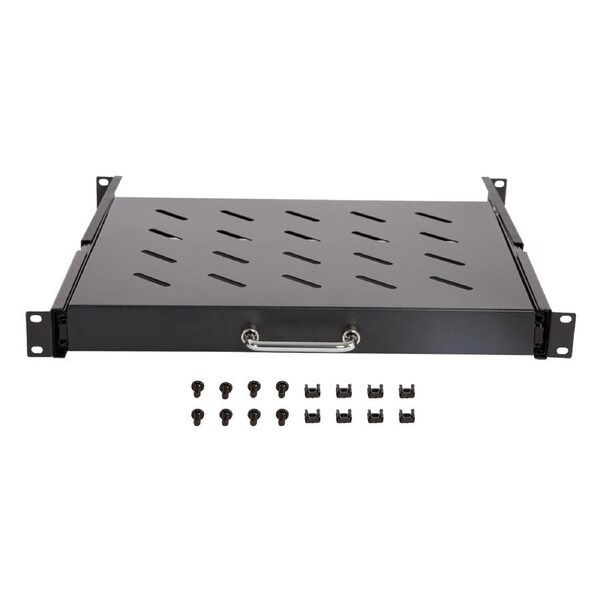 Sliding Rack Server Shelf 1U 19" 4 Post Mount – Adjustable 15" to 22 ...