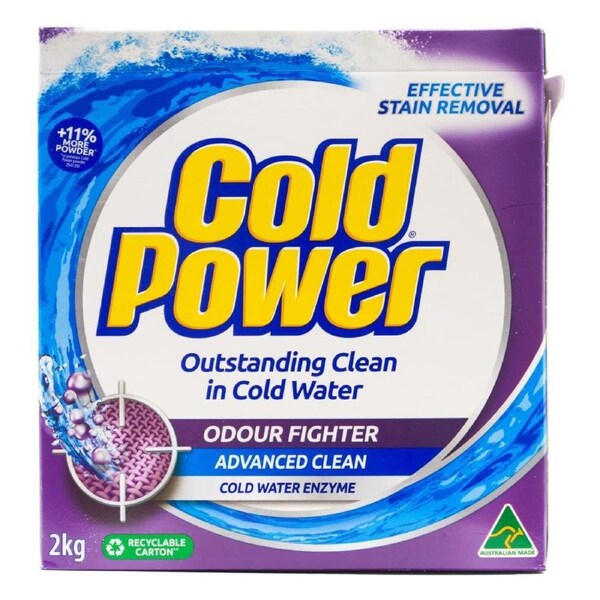 Cold Power Laundry Powder Odour Fighter Advanced Cleaning 2kg | Woolworths