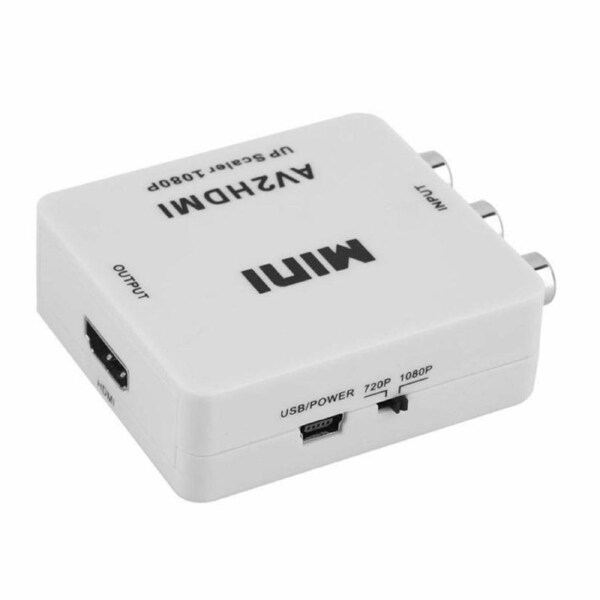 AV to HDMI Converter Adapter 1080P – RCA CVBS 3RCA Composite to HDMI ...