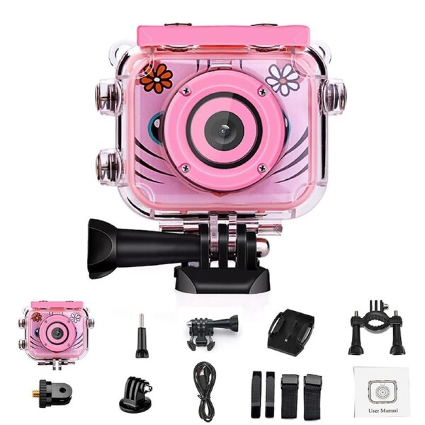 Kids Water-Resistant Sports Underwater Camera HD Recorder Camcorder ...