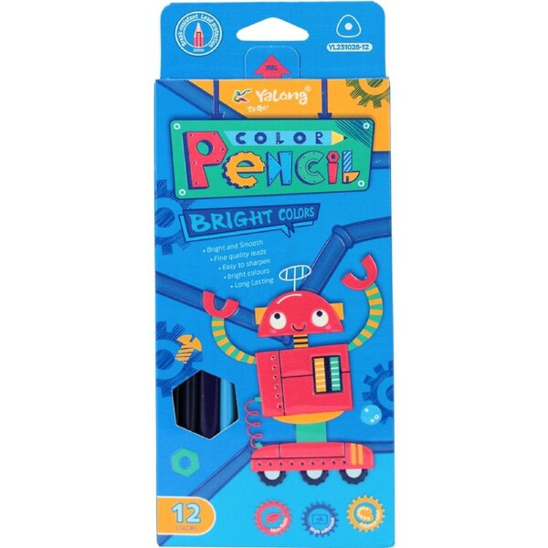 12 Bright Colour Pencils Robot Character Series (1 Pack Only) | Woolworths