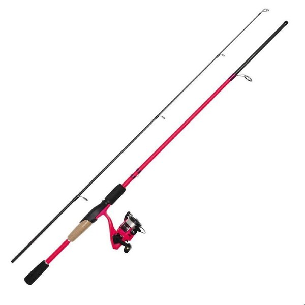 Okuma Steeler XP Pink 6ft 2 Pce Fishing Rod and Reel Combo Spooled with ...