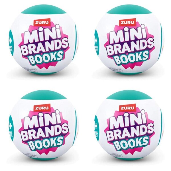 4PK Zuru Mini Brands Books S2 Mystery Miniature Book Toys Kids Assorted ...