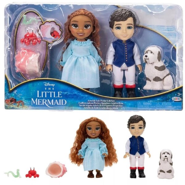 Disney Princess Little Mermaid Ariel & Eric Library Moment 6" Petite ...