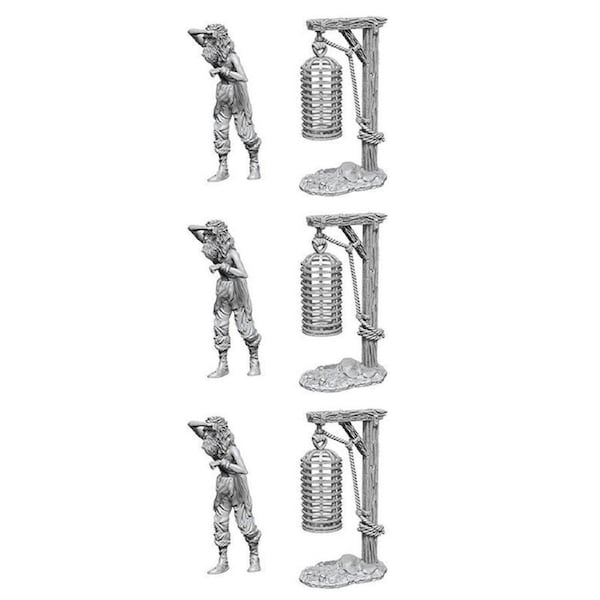 Wizkids Deep Cuts Unpainted Miniatures Hanging Cage Figure Collectable ...