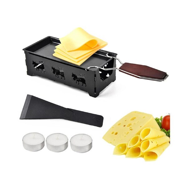Candlelight Cheese Baking Tray Stove Set Non Stick Raclette Grill Set ...