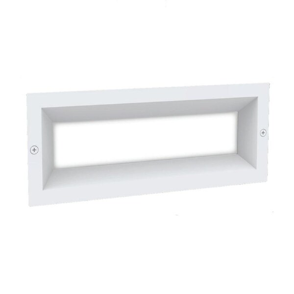 Bricktri Exterior LED Tri-CCT Recessed Rectangular Frosted Diffuser ...