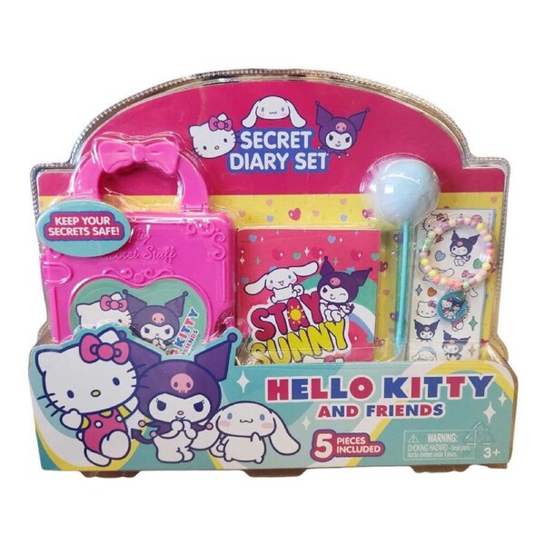 Hello Kitty & Friends Secret Diary Journal Stationery Set Kids/Children ...
