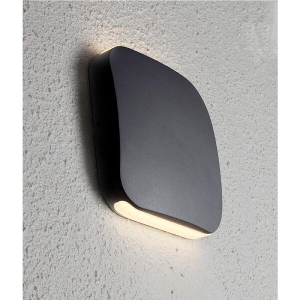 Vox Surface Mounted LED Exterior Square Up/Down Wall Light IP54 Black ...