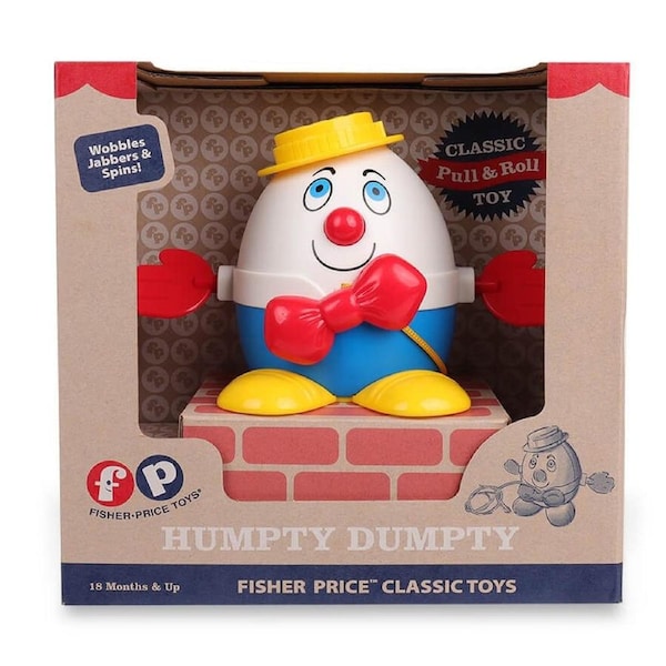 Fisher-Price Classic Toys Retro Humpty Dumpty Pull and Roll Toy ...