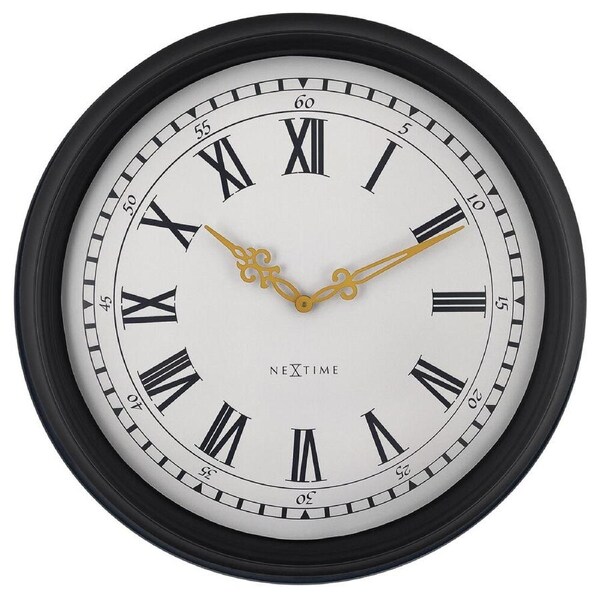 NeXtime Chopin Large Wall Clock Grey Dial 76.2x76.2x5.5cm Plastic Case ...